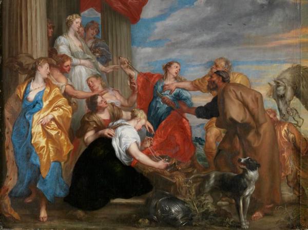 Achilles amongst the Daughters of Lycomedes - Anthony van Dyck | FeelTheArt