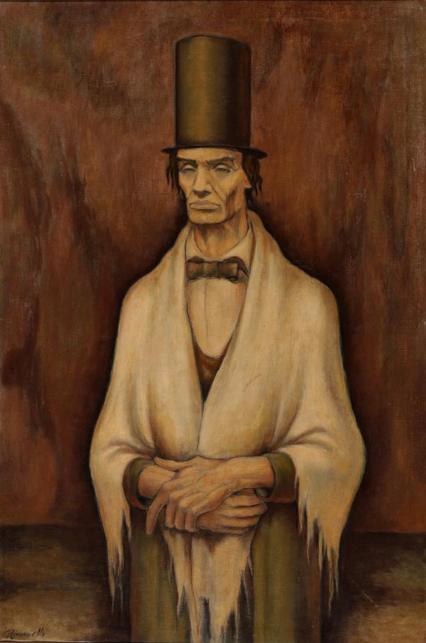 Portrait of Unbearded Abraham Lincoln - Frank Romanelli | FeelTheArt