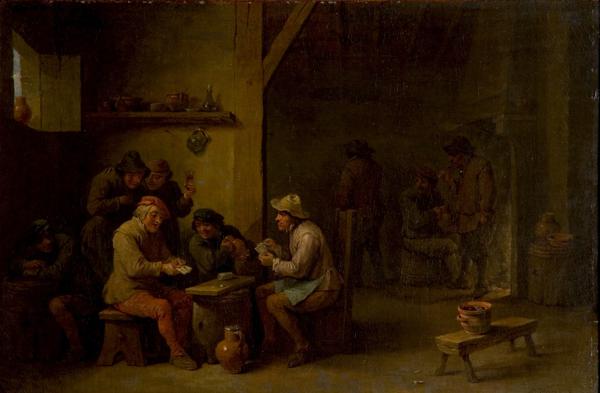 Card players in an inn - David Teniers the Younger | FeelTheArt