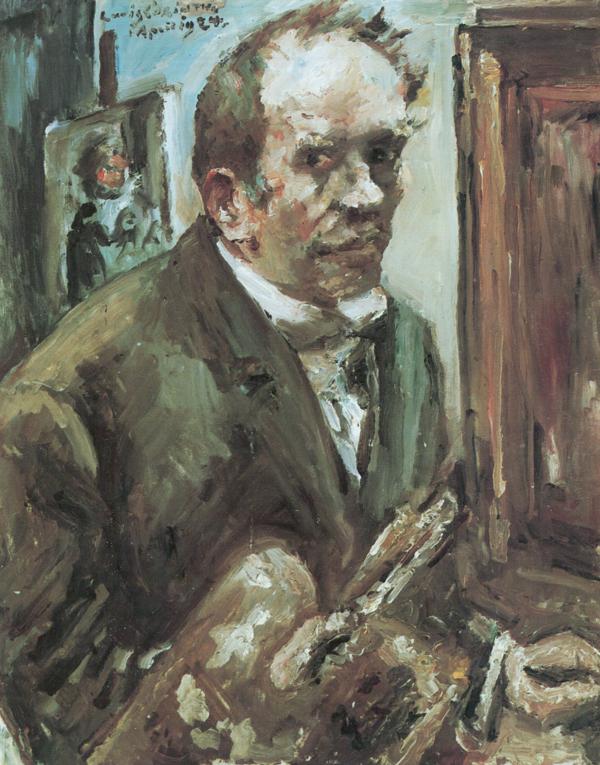 Autoportrait avec palette - Lovis Corinth | FeelTheArt