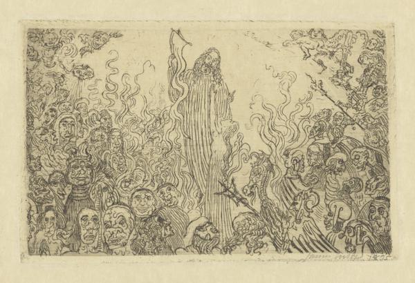 Christus die naar de hel afdaalt - James Ensor | FeelTheArt