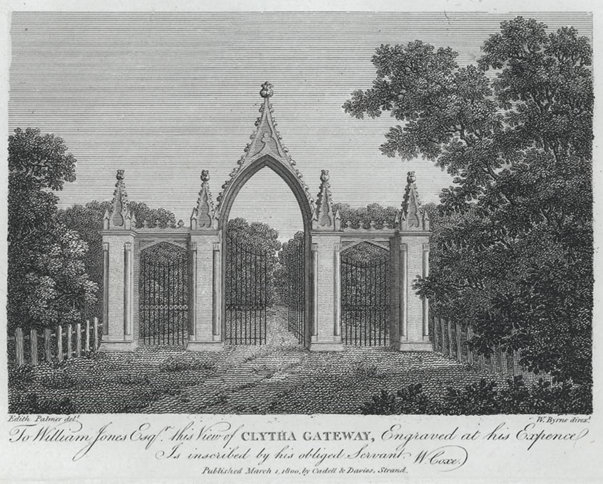 Clytha Gateway: To William Jones Esqr, this view of Clytha Gateway ...