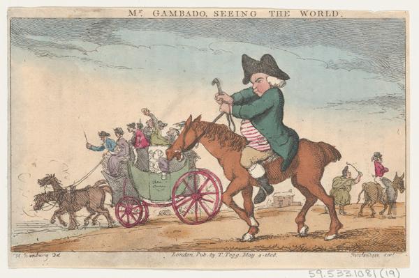 Mr. Gambado Seeing the World - Thomas Rowlandson | FeelTheArt