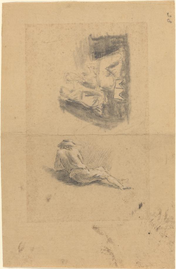 Reclining Man; Two Women - John Flaxman | FeelTheArt