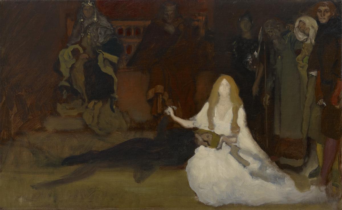 La escena de juego en «Hamlet», estudio de composición - Edwin Austin ...