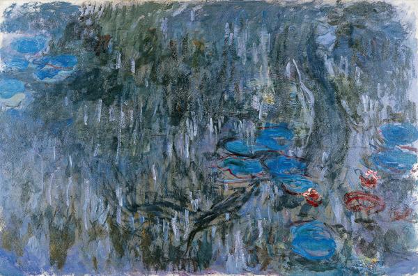 Water Lilies, Willow Reflections - Claude Monet | FeelTheArt