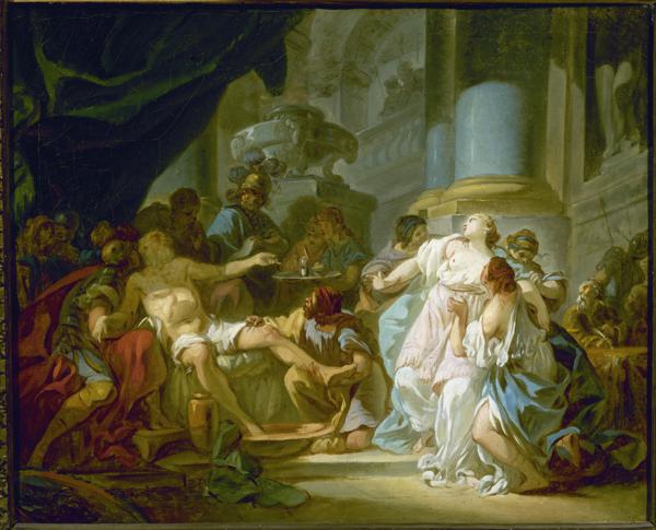 The Death of Seneca - Jacques-Louis David | FeelTheArt