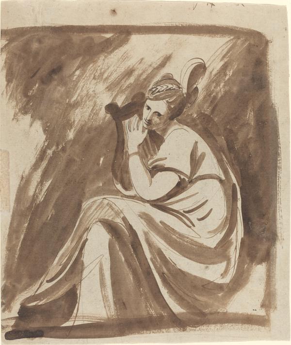 Lady Hamilton tocando una lira - | FeelTheArt