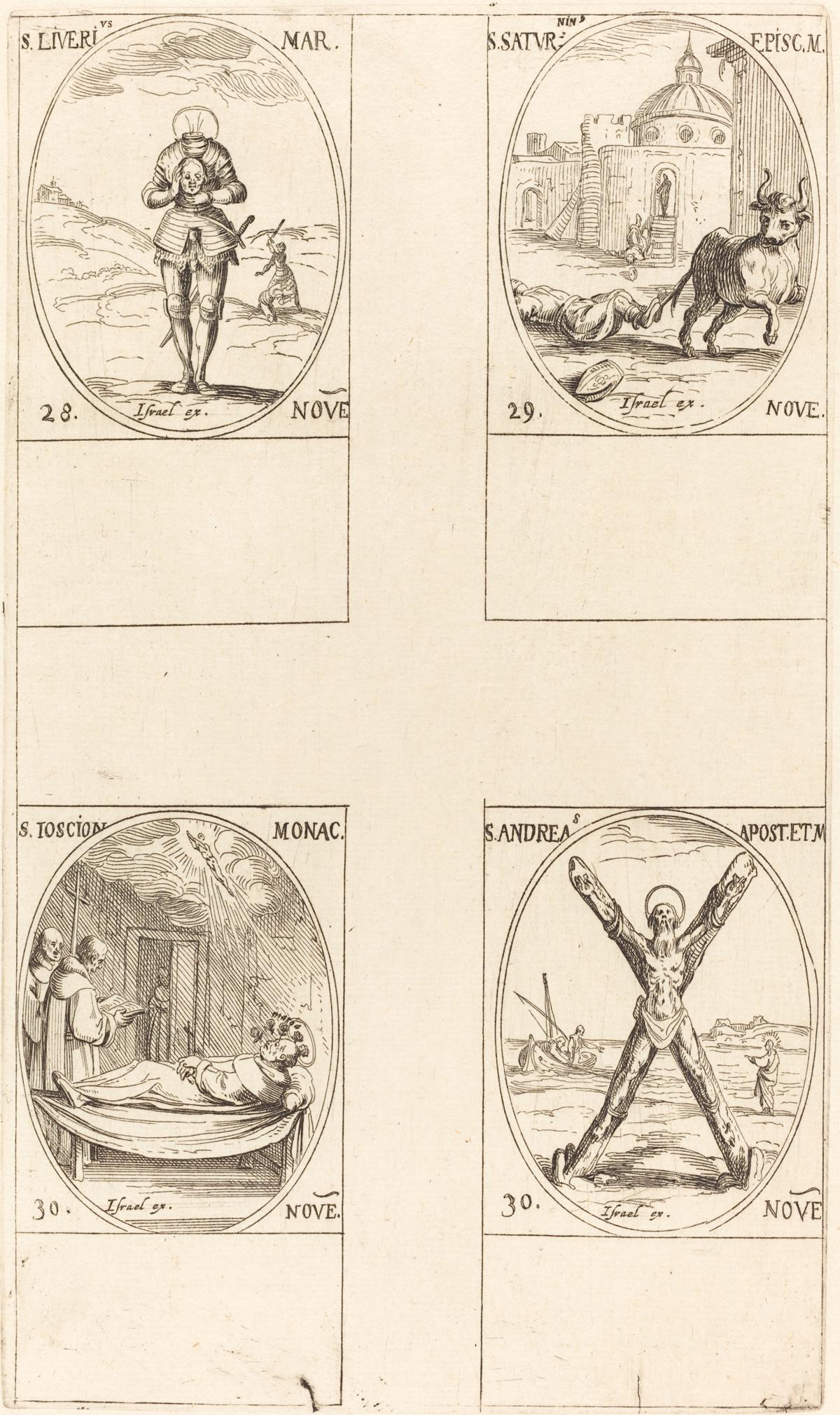 St. Liverius; St. Saturninus; St. T(I?)oscion; St. Andrew - Jacques ...