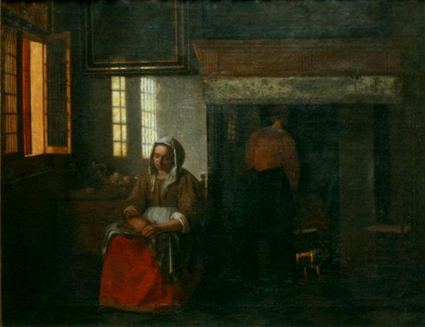 Woman plucking a duck - Pieter de Hooch | FeelTheArt