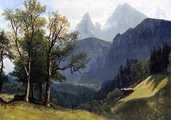 Tyrolean Landscape - Albert Bierstadt | FeelTheArt
