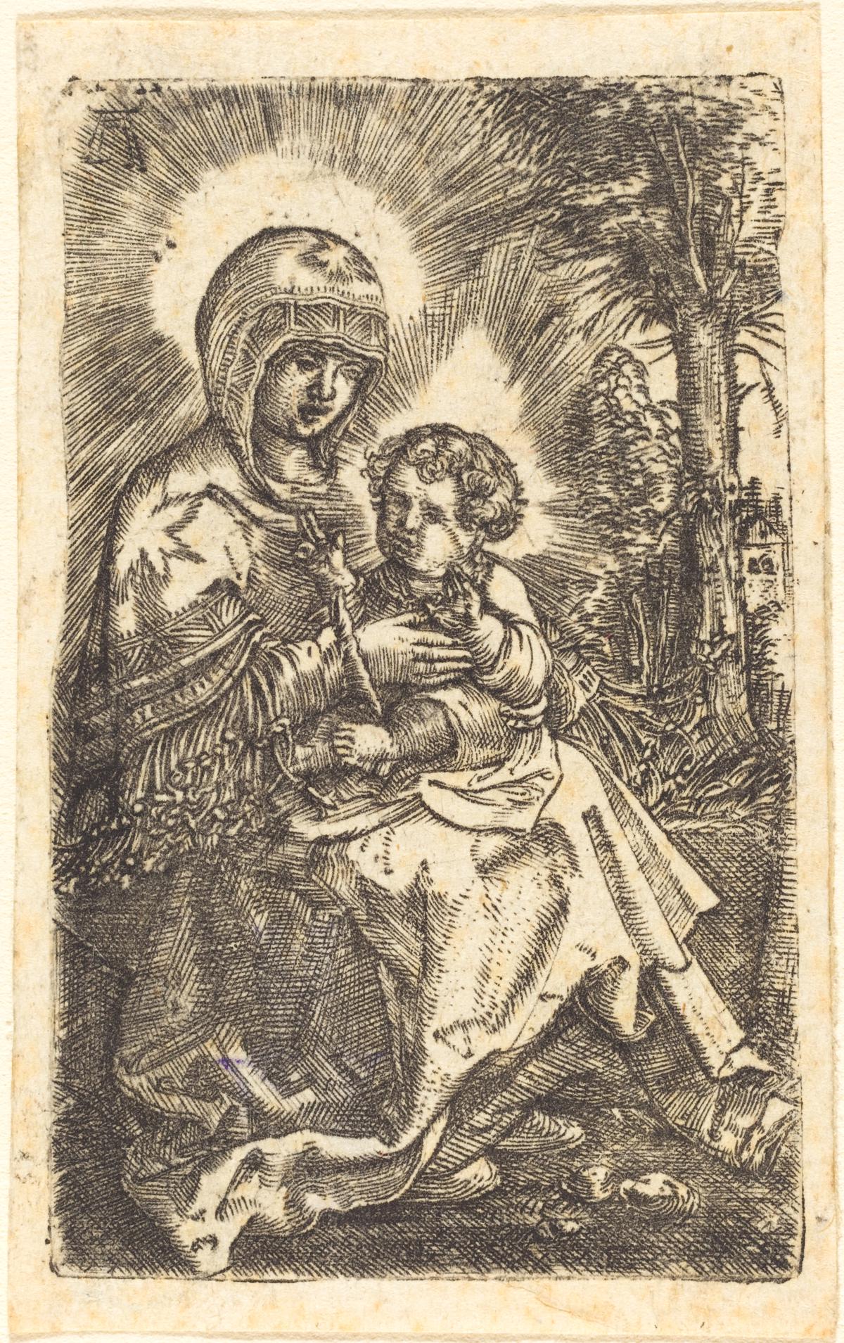 The "Beautiful Virgin" of Ratisbon in a Landscape - Albrecht Altdorfer ...