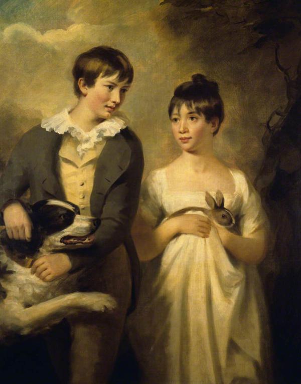 George Stewart (d.1809) y su hermana Maria Stewart (d.1846) cuando eran ...