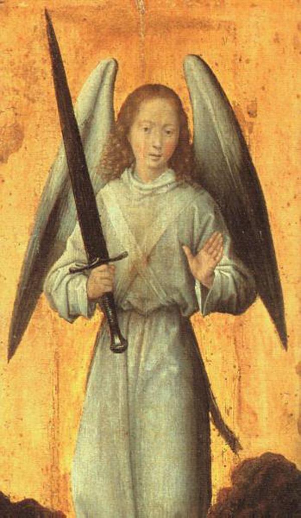 Angel with a Sword - Hans Memling | FeelTheArt