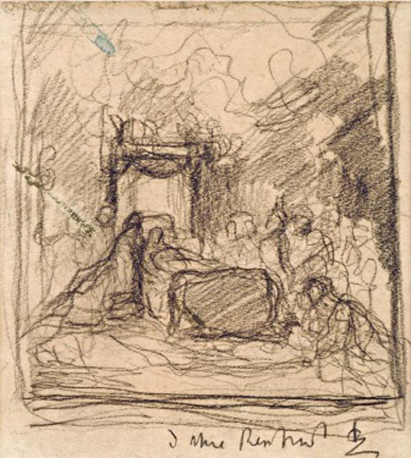 Mary's death after Rembrandt - Jakob Smits | FeelTheArt