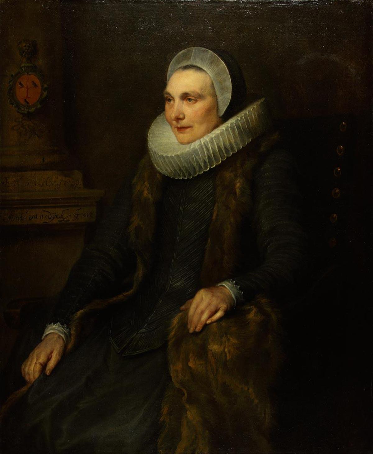 Porträt von Maria Bosschaert, Ehefrau von Adriaen Stevens - Anthonis ...