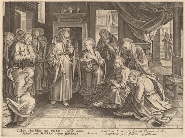 The Meeting of the Apostles and the Women in the Upper Room - Philip ...