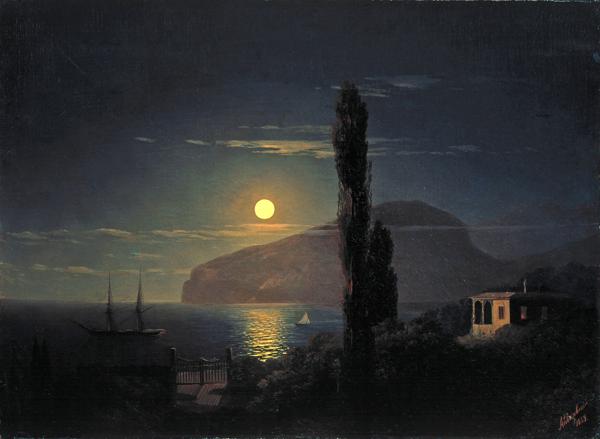 Moonlit night in the Crimea. - Ivan Ayvazovsky | FeelTheArt