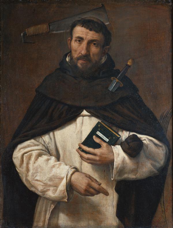 Fray Angelo Ferretti como San Pedro Mártir - Lorenzo Lotto | FeelTheArt