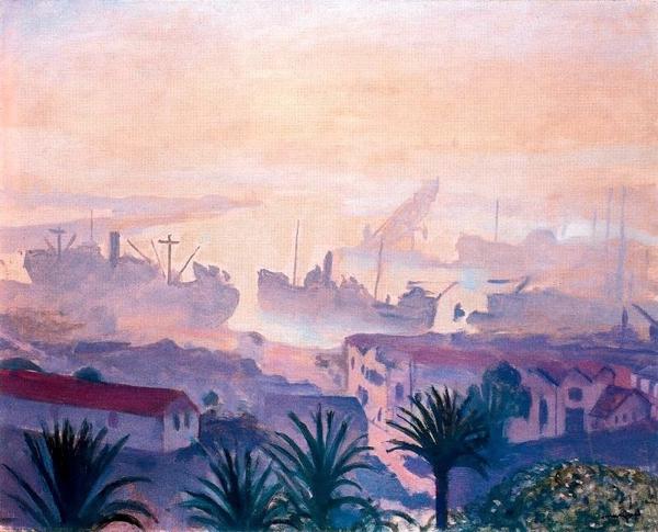 The port of Algiers with haze - Albert Marquet | FeelTheArt