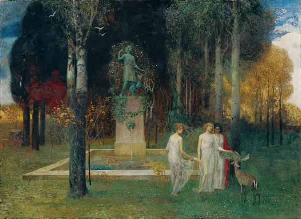Nymphs at the fountain - Eduard Veith | FeelTheArt