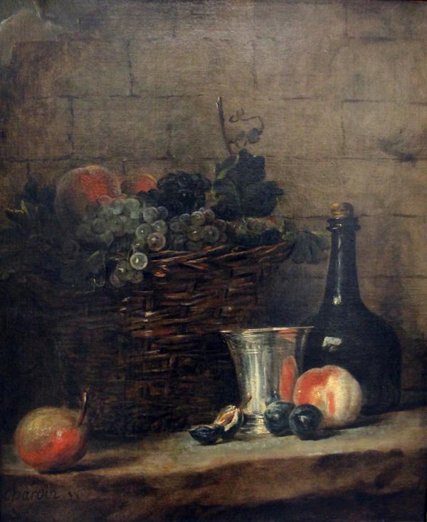 The Basket of Grapes - Jean-Baptiste-Siméon Chardin | FeelTheArt