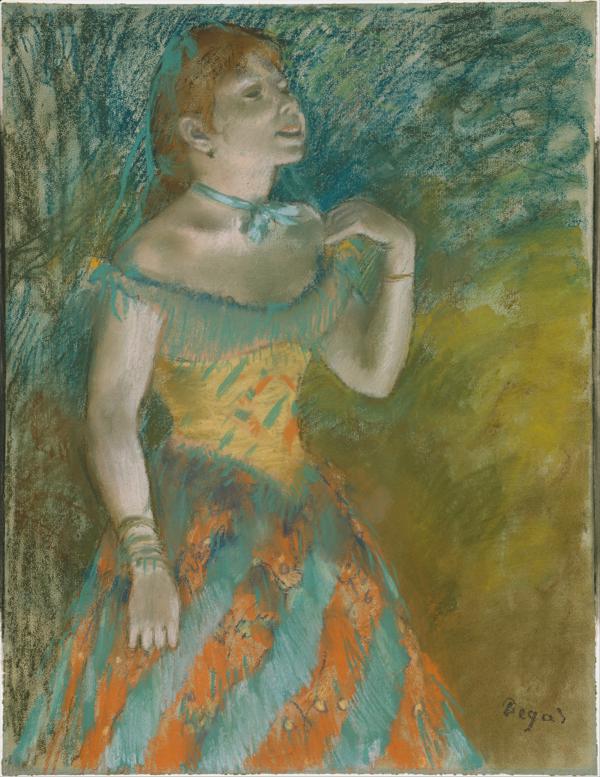 The Singer in Green - Edgar Degas | FeelTheArt