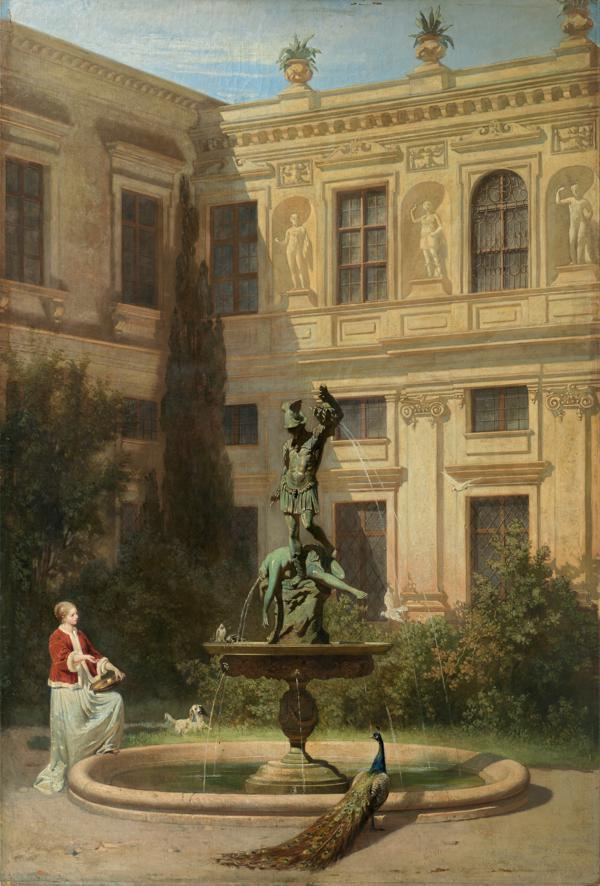 Courtyard with the Grotto in the Munich Royal Residence - Hans von ...