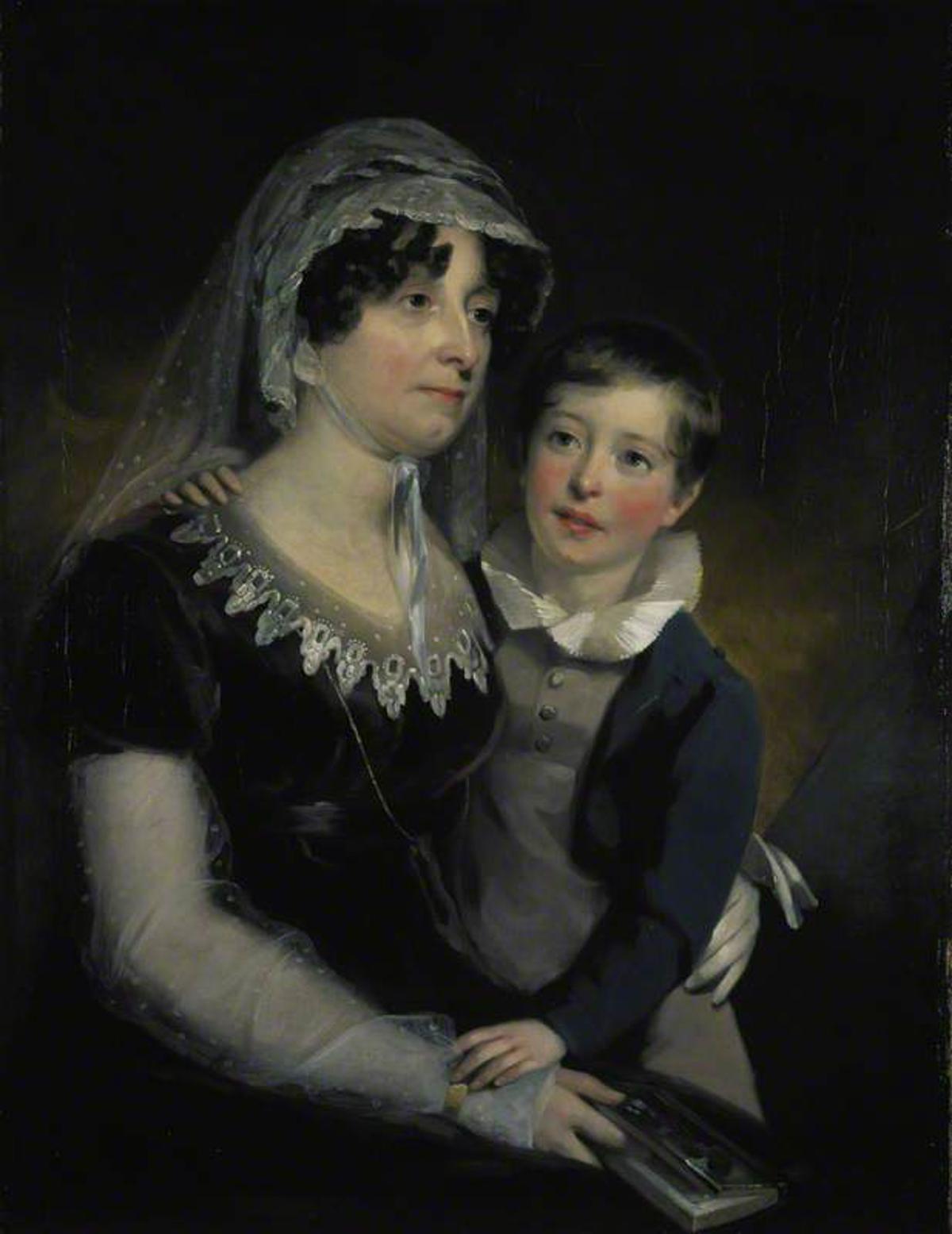 Carolina Oliphant, Lady Nairne, 1766 - 1845. Songwriter (With her son ...