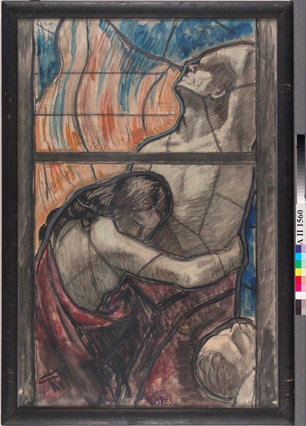 Purgatory. Detail of the stained glass composition designed for Turku ...