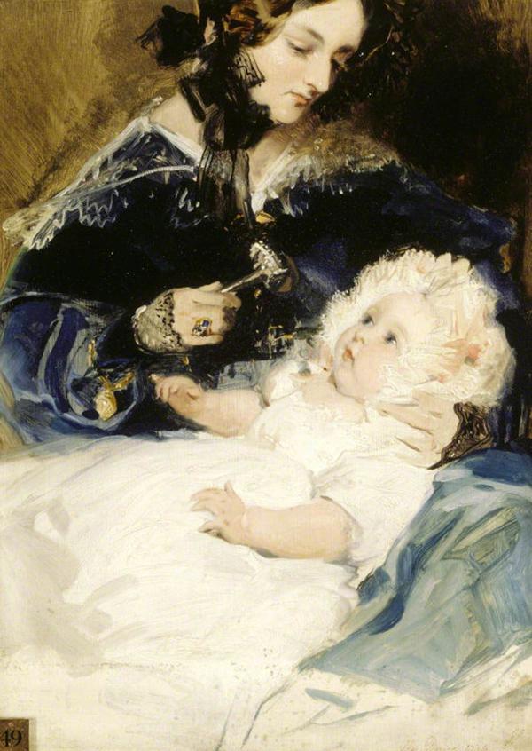 Lady Louisa Jane Russell, Duchess of Abercorn (1812-1905) with her ...