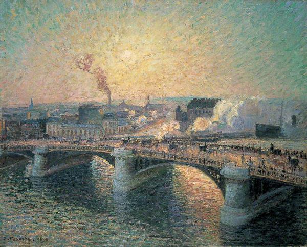Le Pont Boieldieu, Rouen, Soleil Couchant [The Pont Boieldieu at Sunset ...