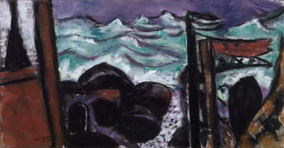 Mar tormentoso pequeño - Max Beckmann | FeelTheArt