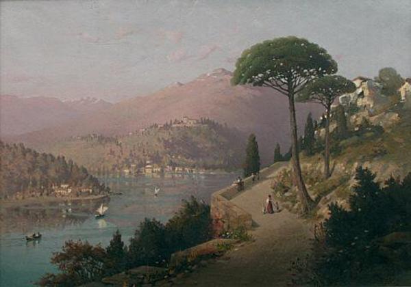 Italian Lake Scene - Pierce Connelly | FeelTheArt