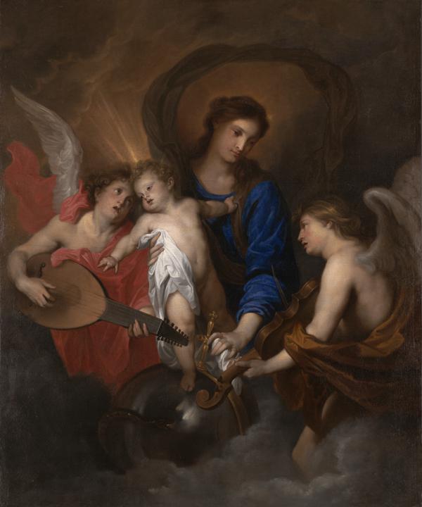 Virgin and Child with Music-Making Angel - Anthony van Dyck | FeelTheArt